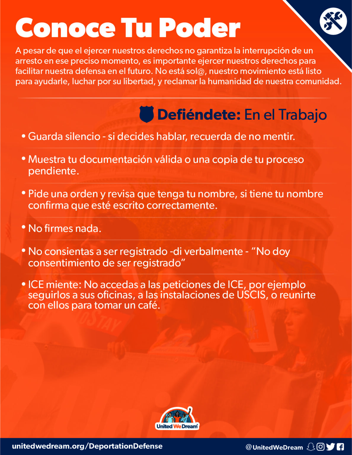Conoce tus derechos: una guía para inmigrantes - United We Dream